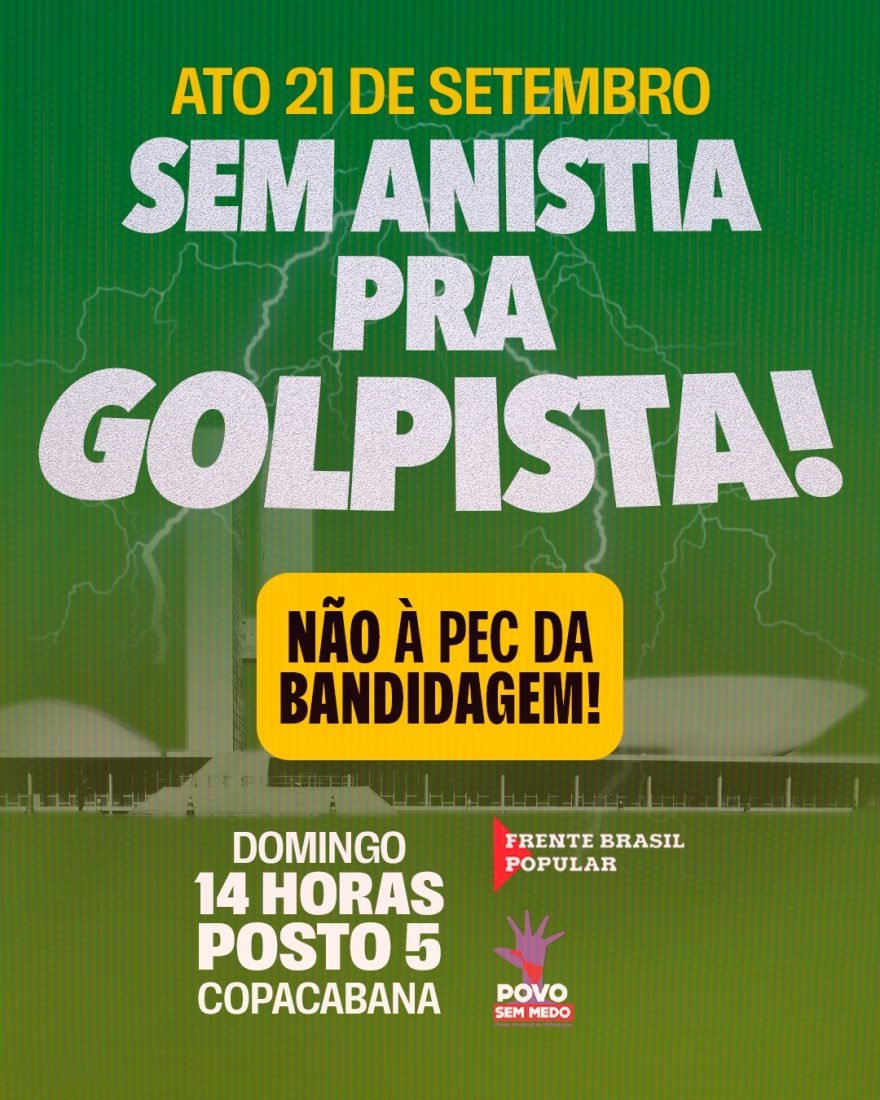 Domingo, às 14h, protesto no posto 5 de Copacabana – sem anistia pra ...